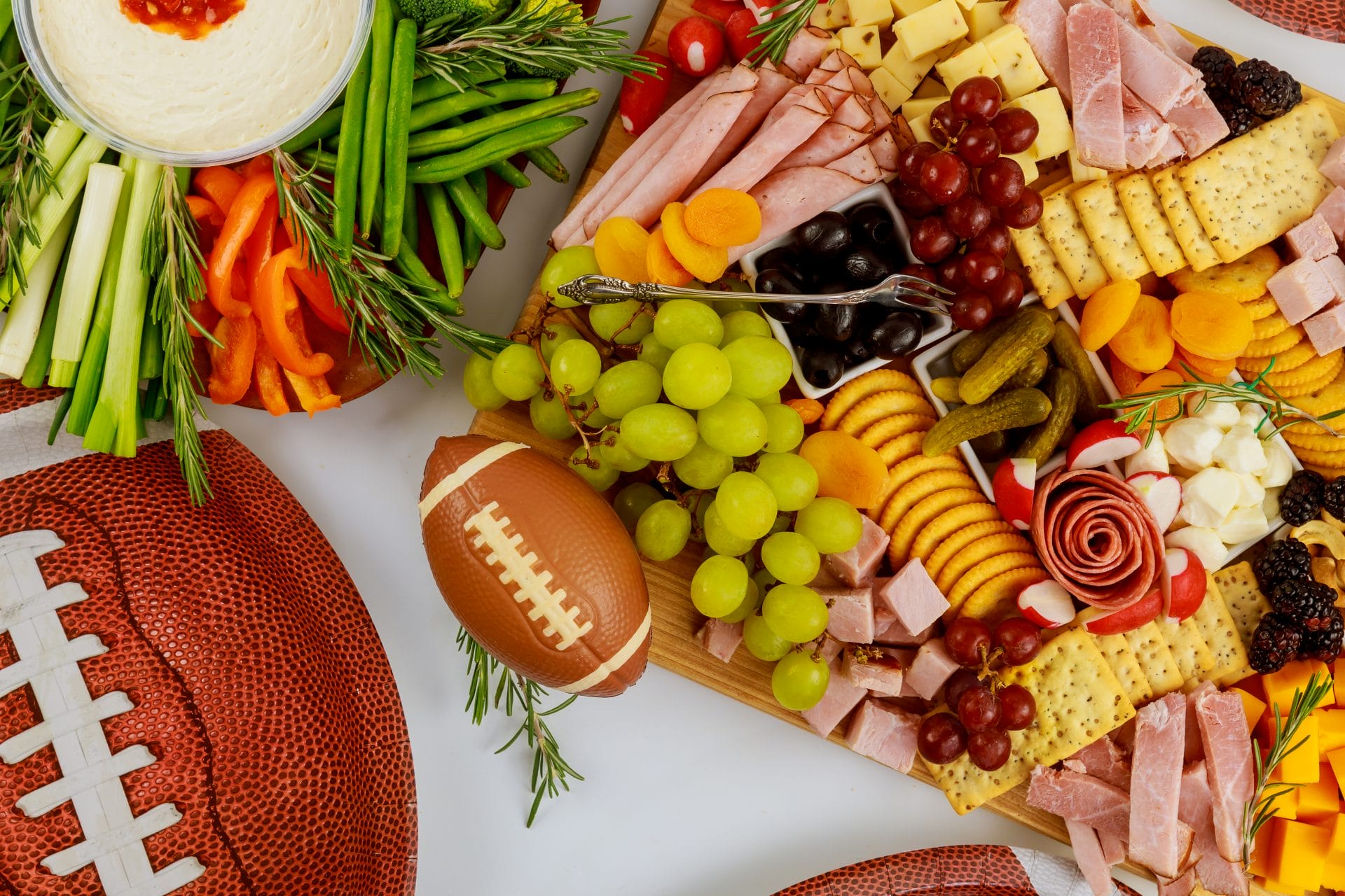 Game Day Grazing: Score Big With A Football Charcuterie Board ...
